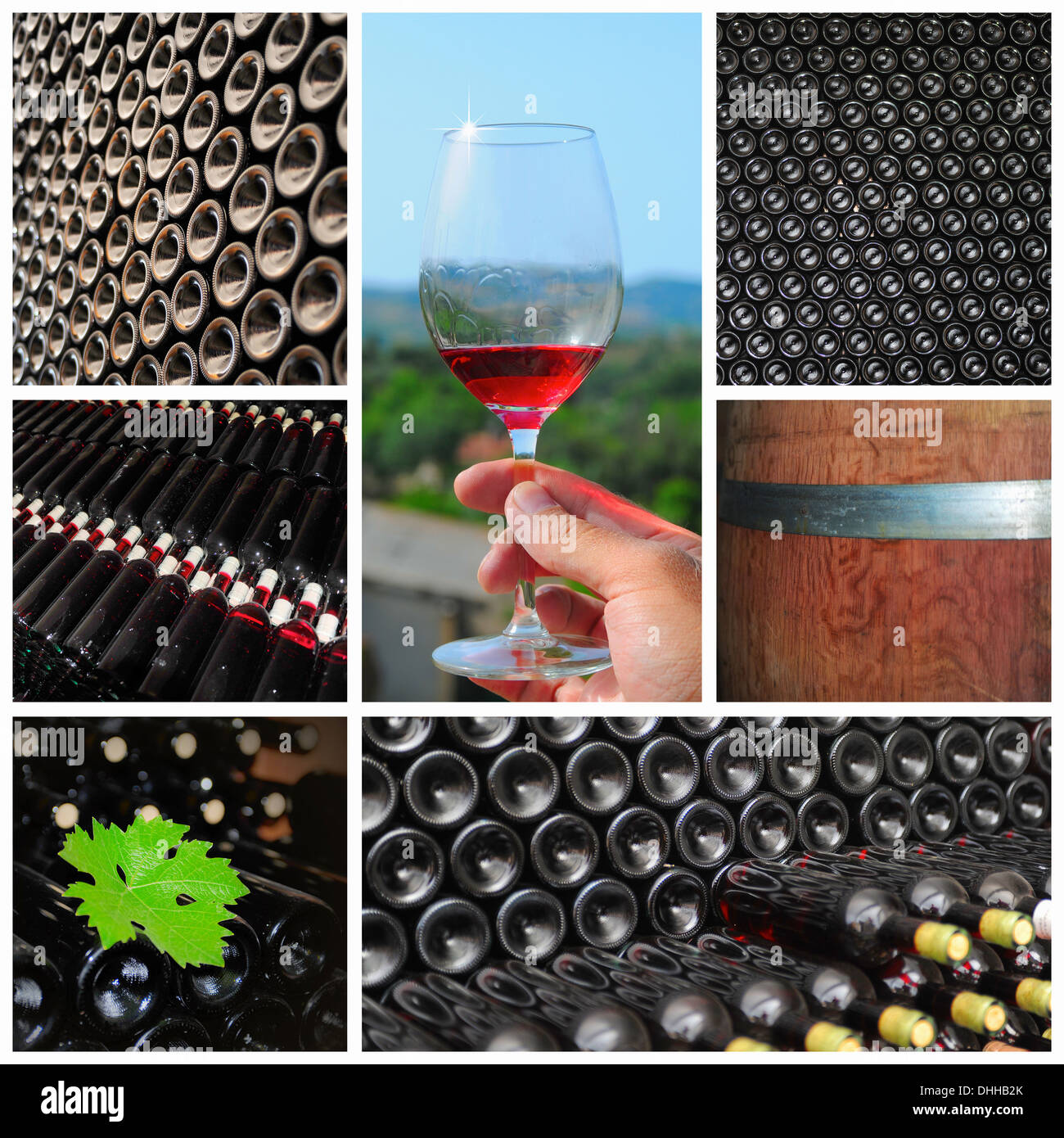 Wine tasting collage hi-res stock photography and images - Alamy