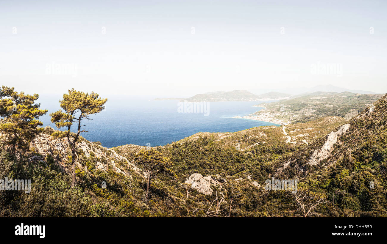 View of beach from Vourliotes, Samos, Greece Stock Photo - Alamy