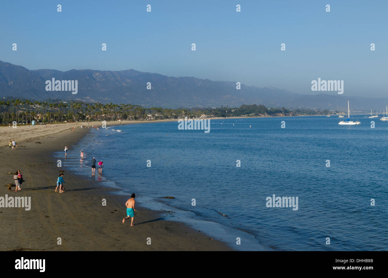 Santa Barbara California CA waterfront and beaches for tourists Stock ...