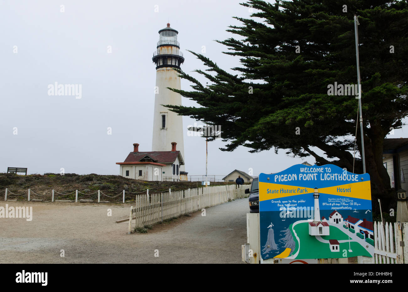 Pigeon Point Light Station on Pacific Coast Highway near Half Moon Bay ...