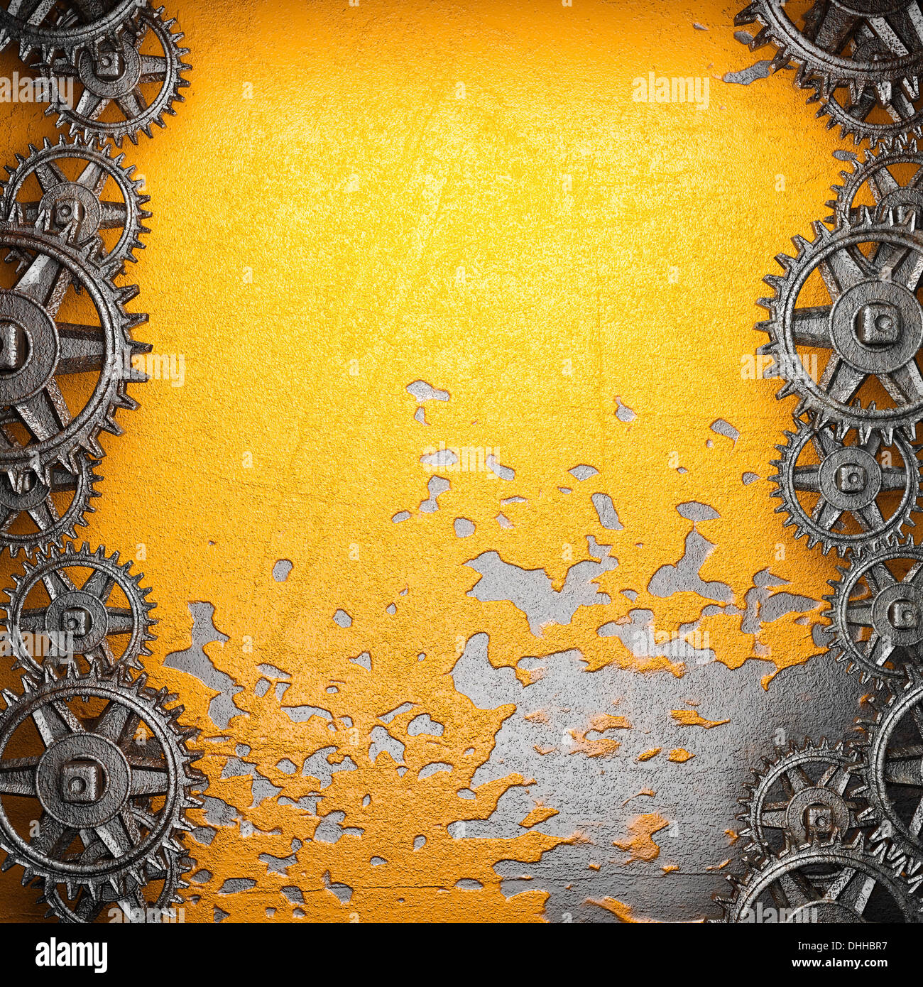 gear wheels on steel background Stock Photo - Alamy