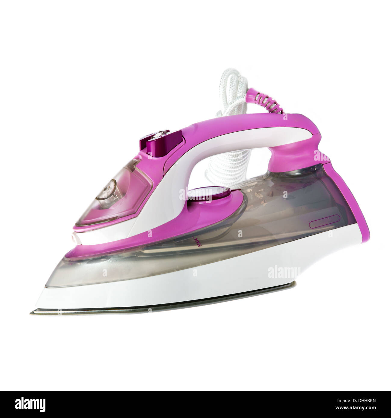 modern new electric iron on white background Stock Photo - Alamy