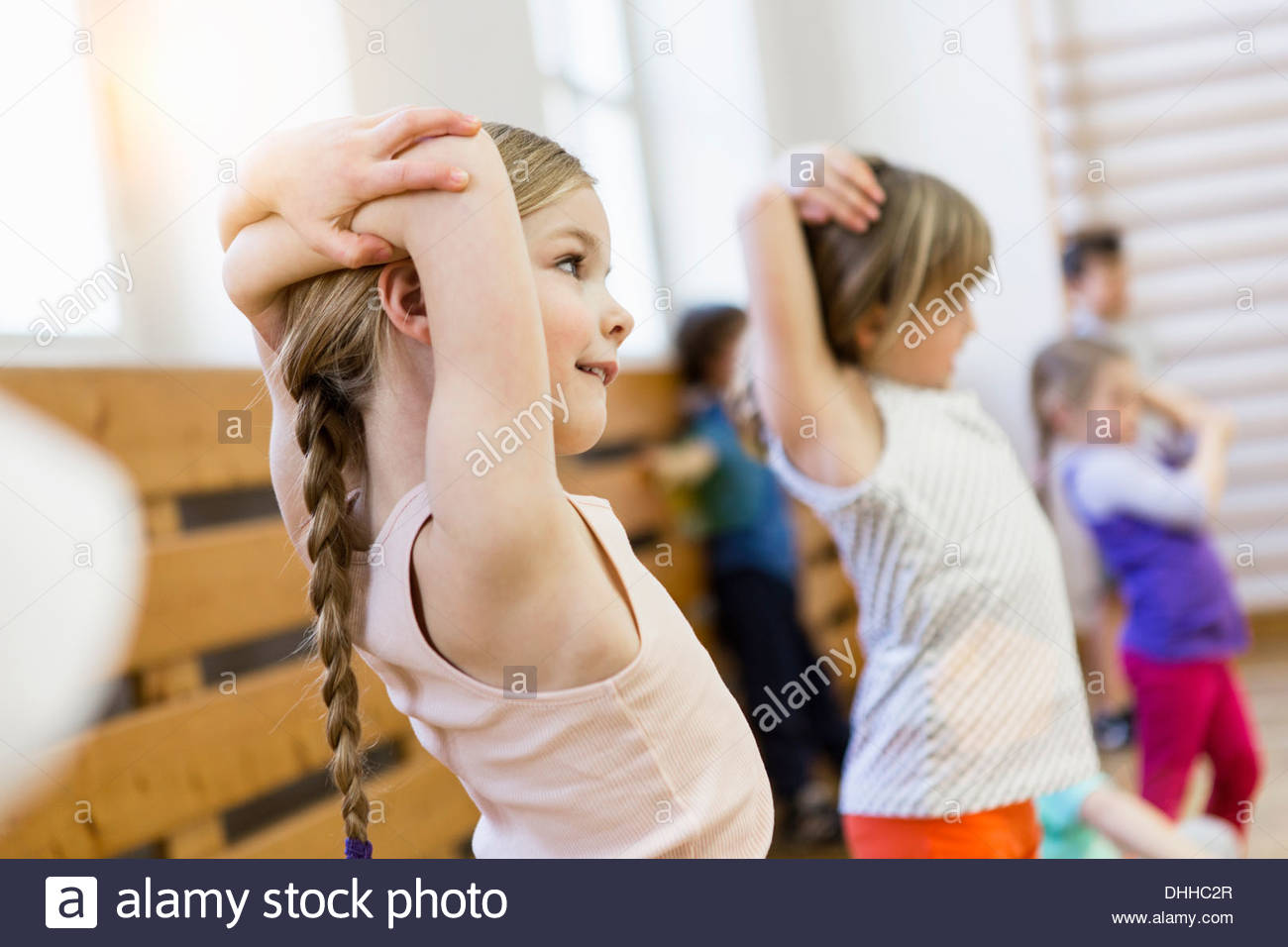 Girl Stretching Arms High Resolution Stock Photography and Images - Alamy