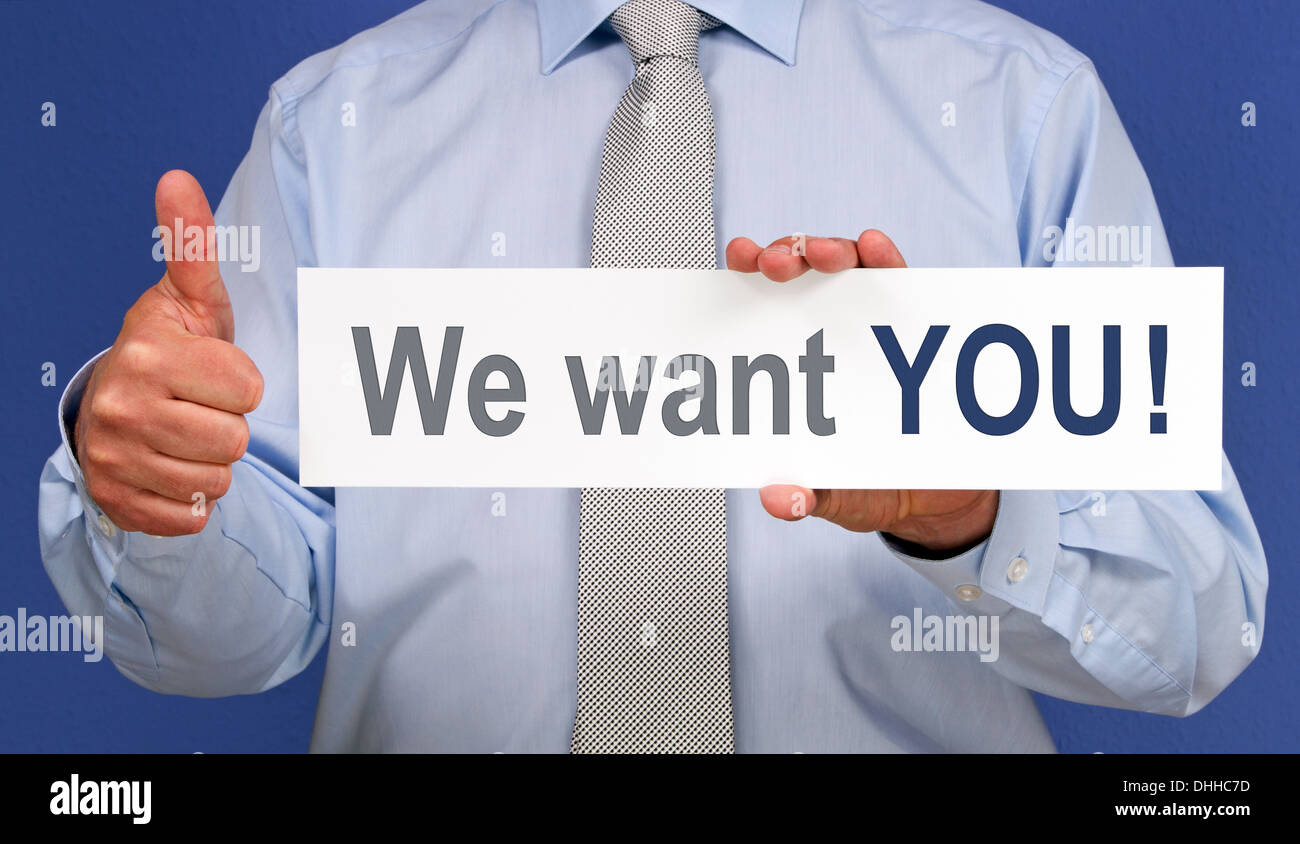 We want YOU ! Stock Photo - Alamy