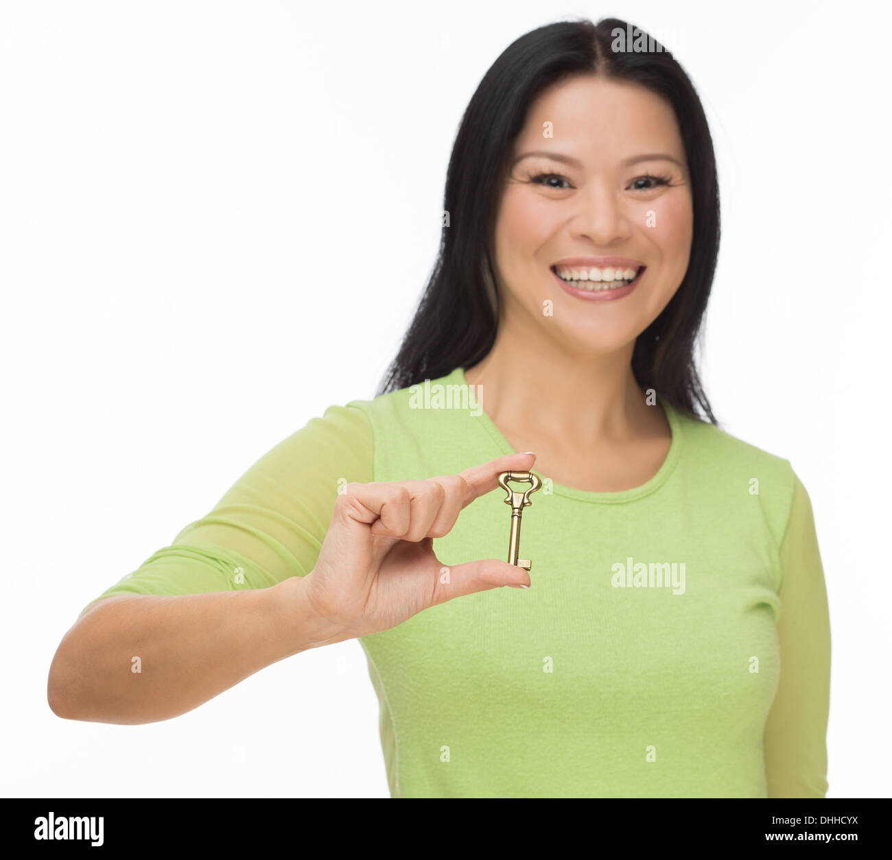 Asian woman hold old key hi-res stock photography and images - Alamy