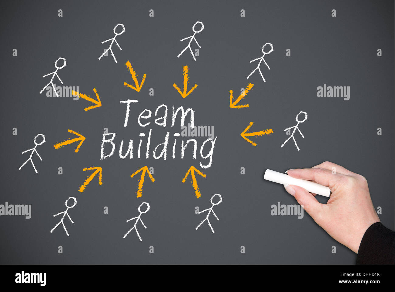Team building chalk drawing hi-res stock photography and images - Alamy
