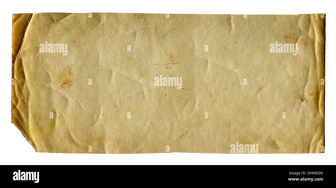 Old Paper Isolated Stock Photo - Alamy