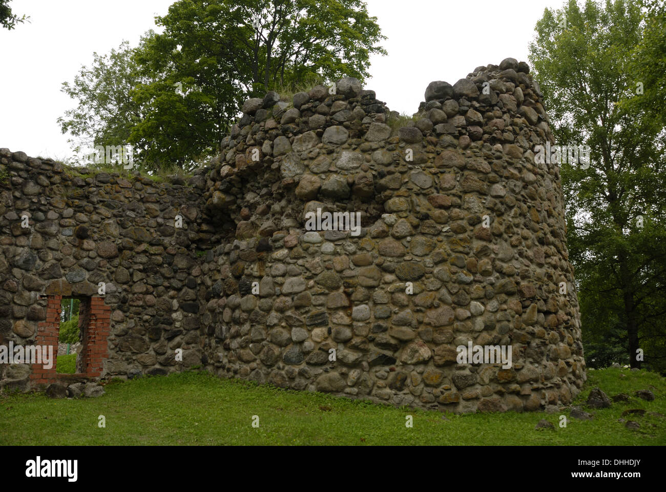 Livonian Order Castle Ruins in Aluksne Stock Photo - Alamy