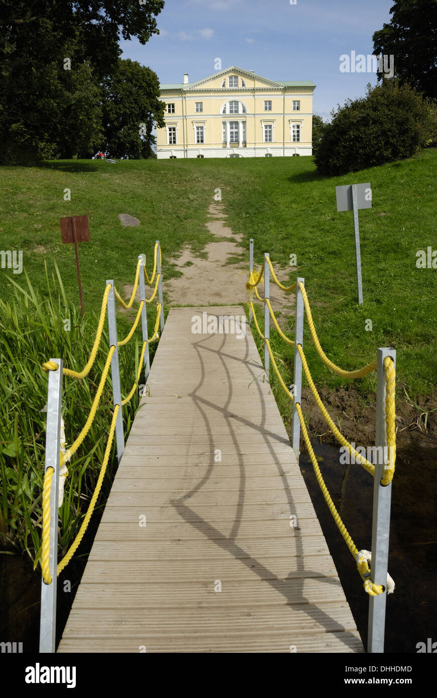Pier at Mezotne Castle Stock Photo - Alamy
