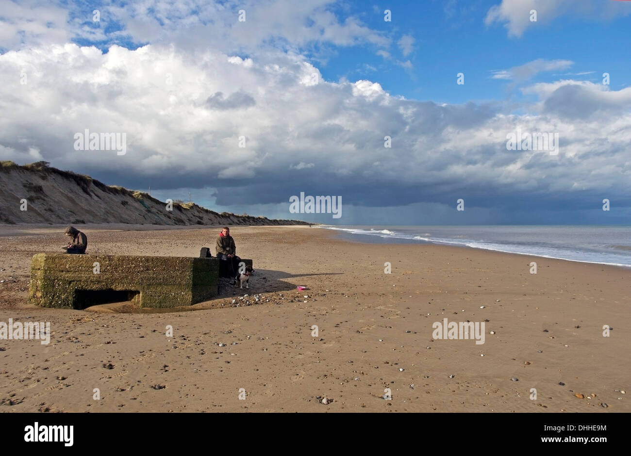 Hemsby beach Eastern coast of Norfolk Stock Photo - Alamy
