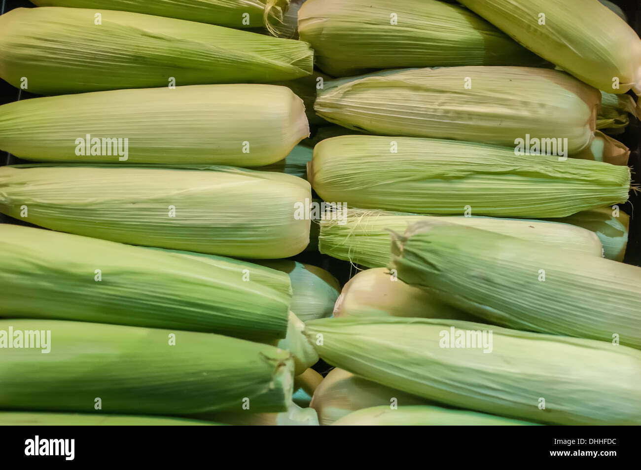 corn on display at farmers market Stock Photo - Alamy