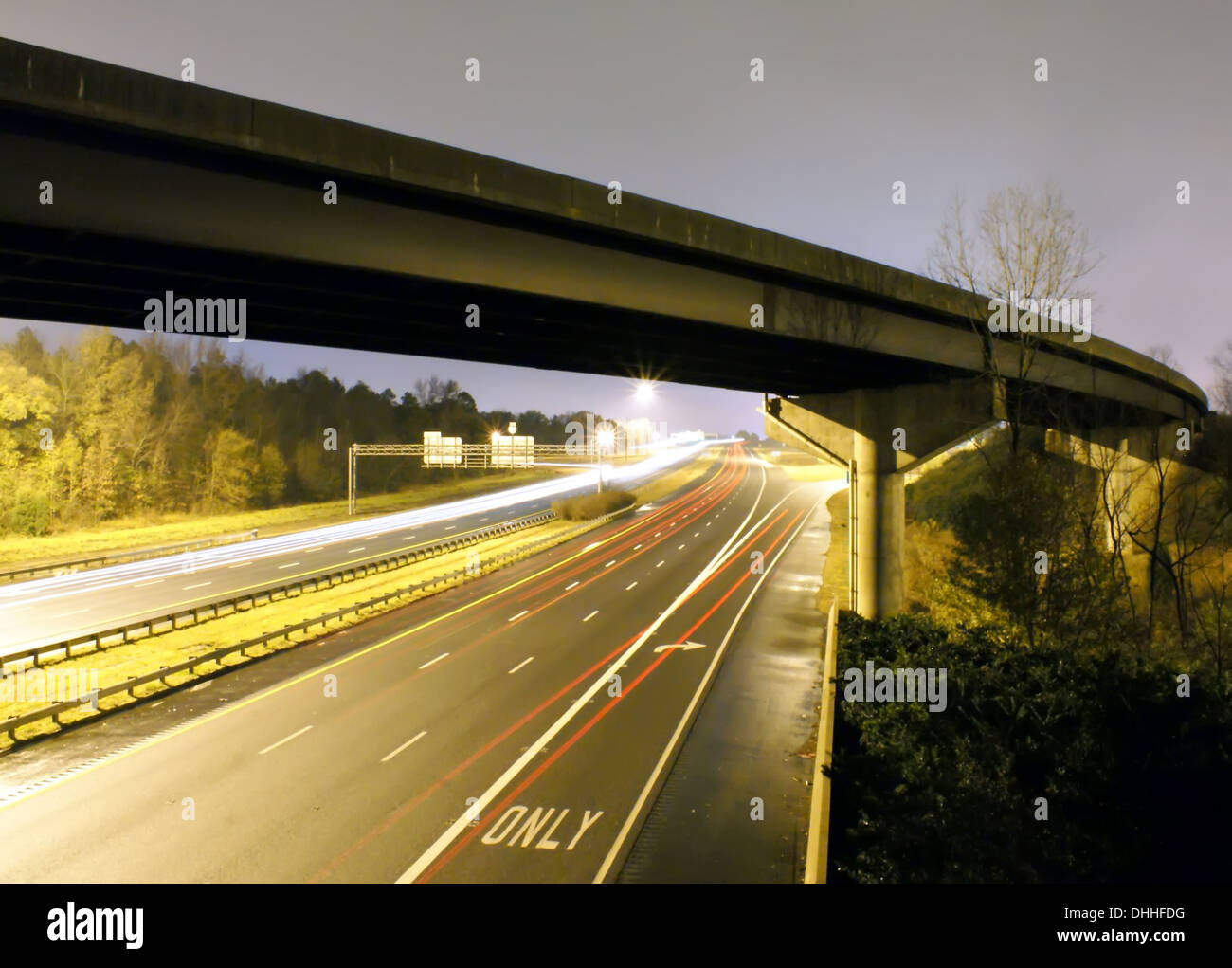 traffic lights seen from overpass Stock Photo - Alamy