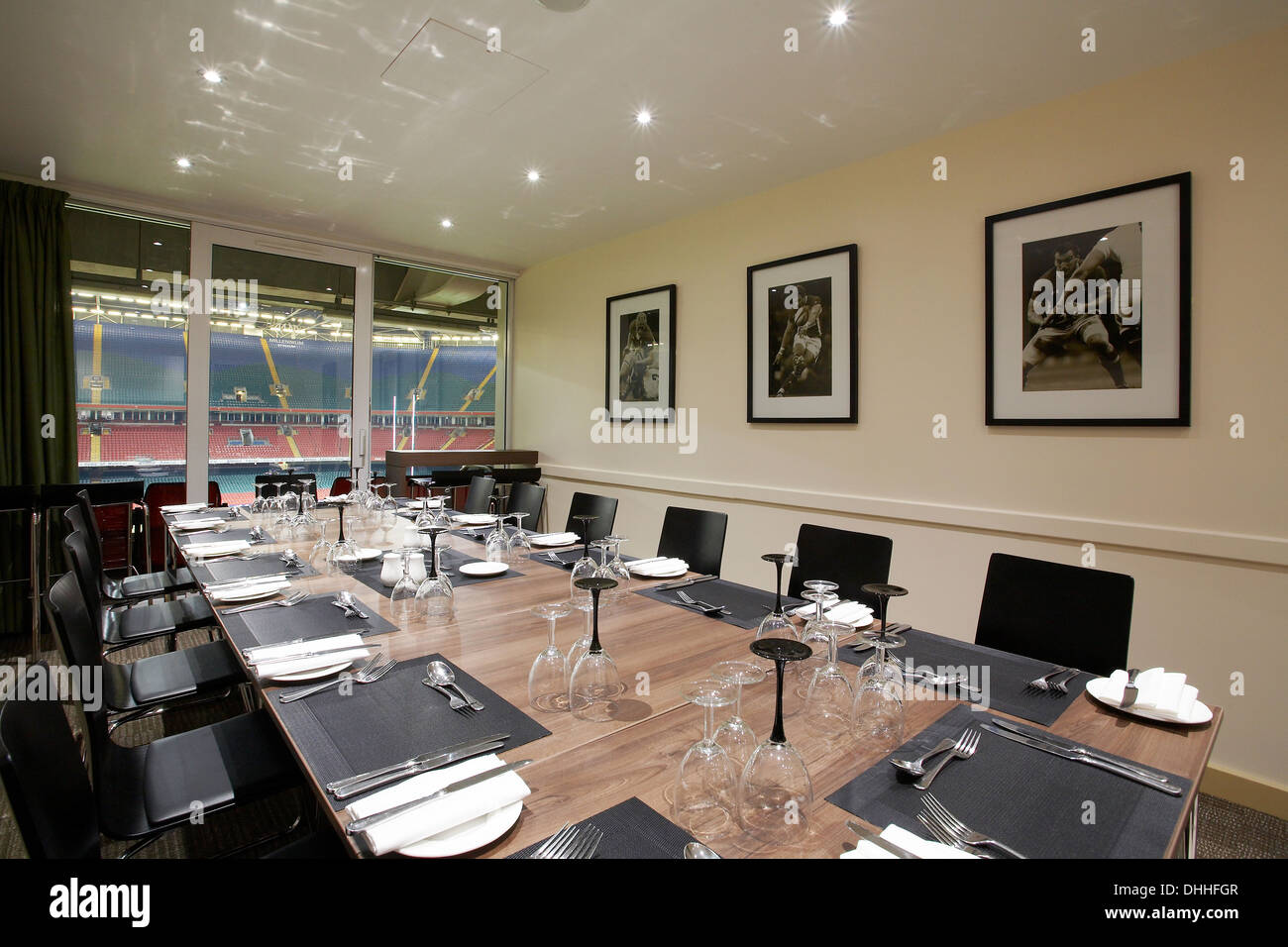 Hospitality suite at the Principality Stadium, Cardiff, Wales, UK Stock ...