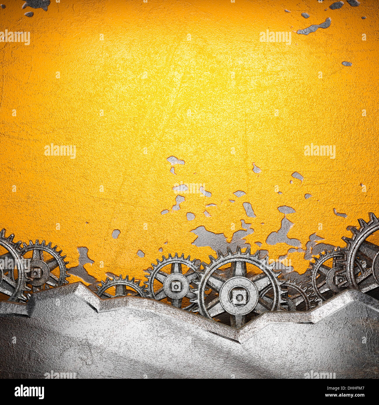 gear wheels on steel background Stock Photo - Alamy