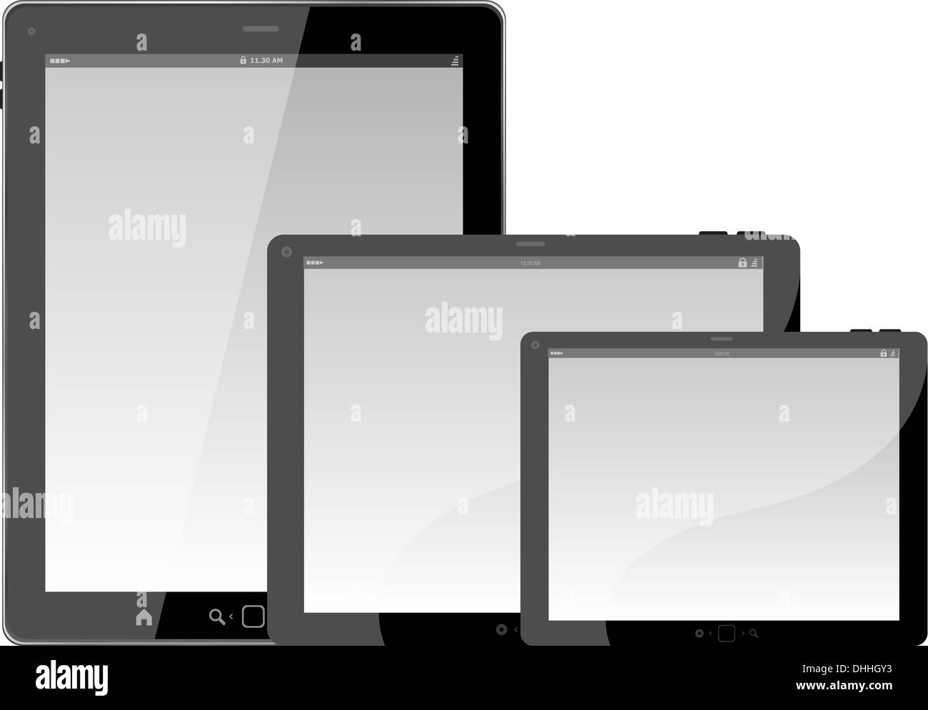 tablet computer isolated on white background Stock Photo - Alamy