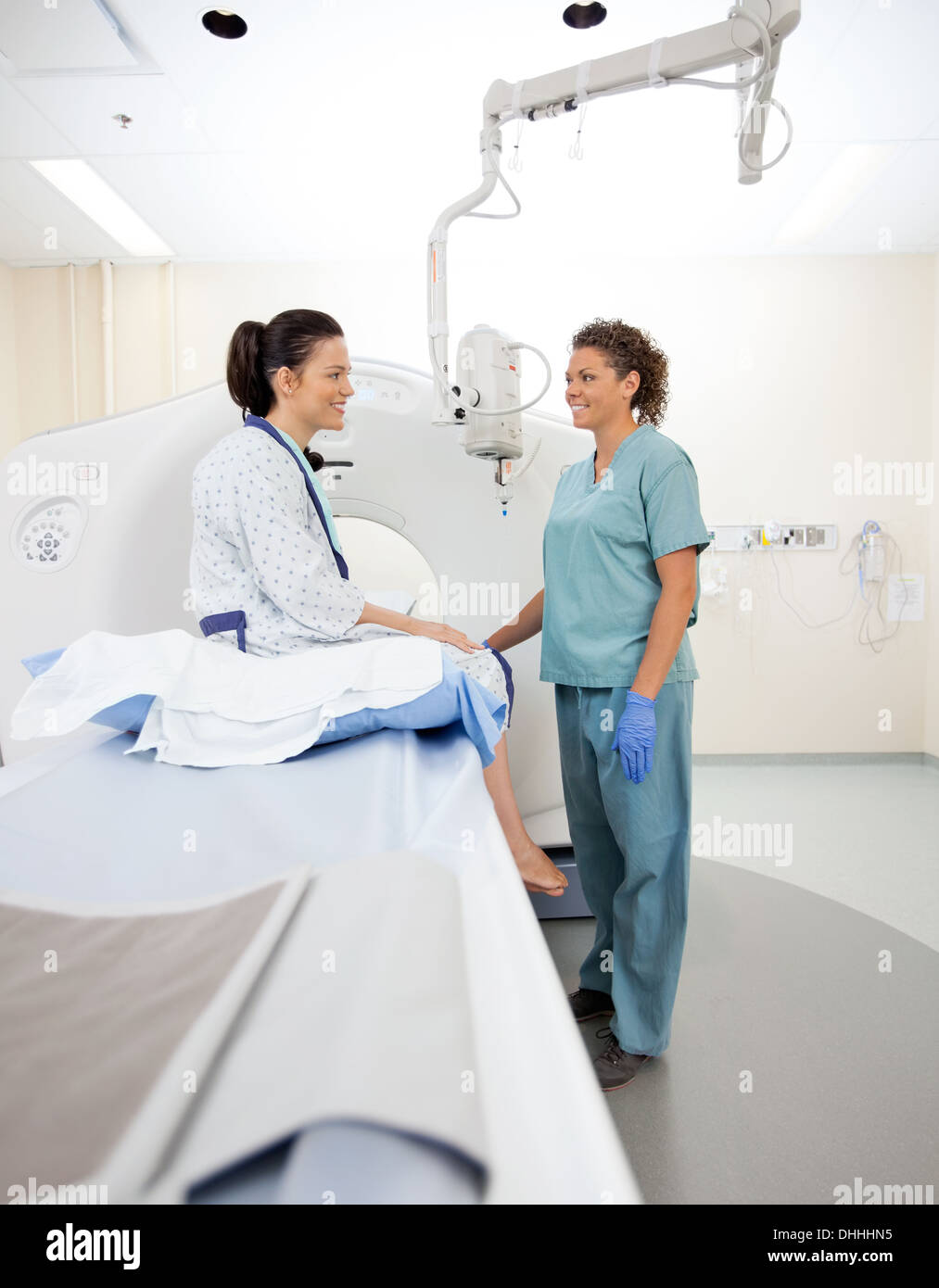 Nurse With Patient In CT Scan Room Stock Photo - Alamy