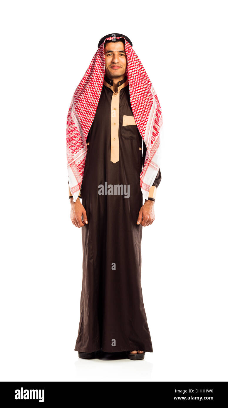 Young smiling arab isolated on white background Stock Photo - Alamy
