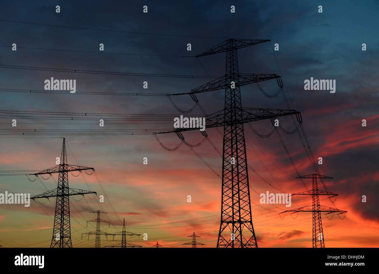 Power Lines At Sunset High Resolution Stock Photography and Images - Alamy