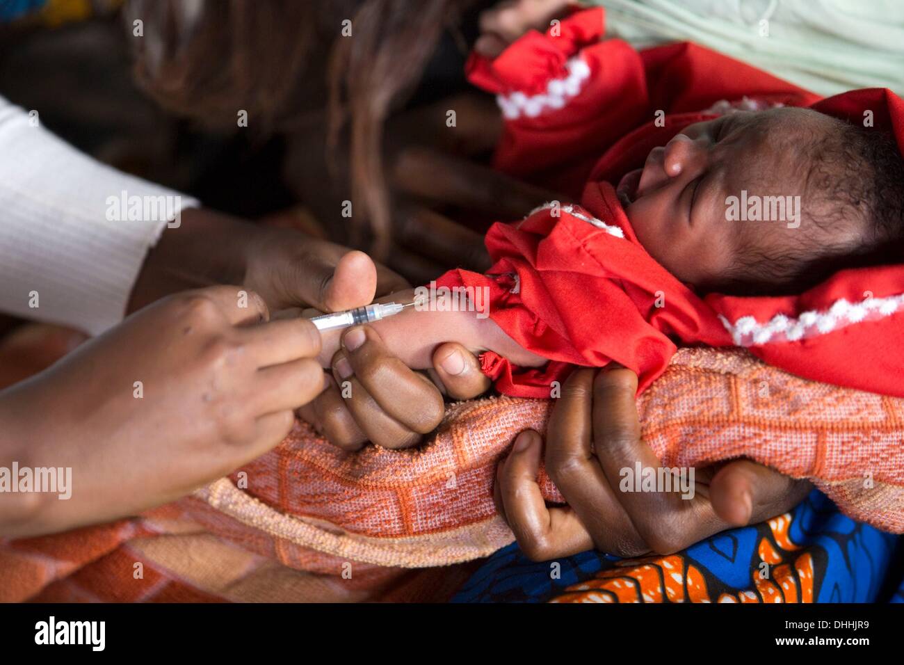 A baby is vaccinated against tuberculosis in a health station in Rukogo ...