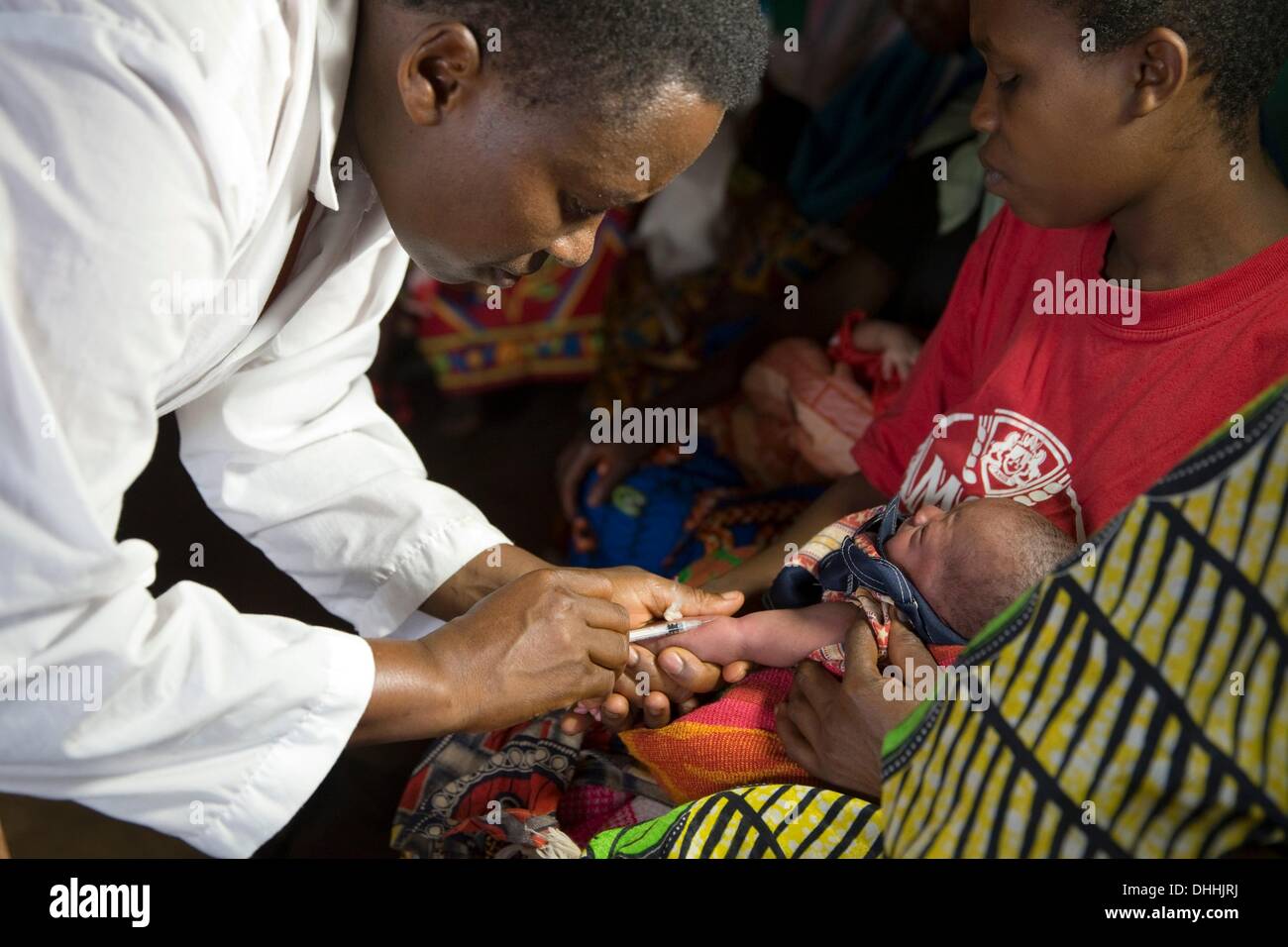 A baby is vaccinated against tuberculosis in a health station in Rukogo ...