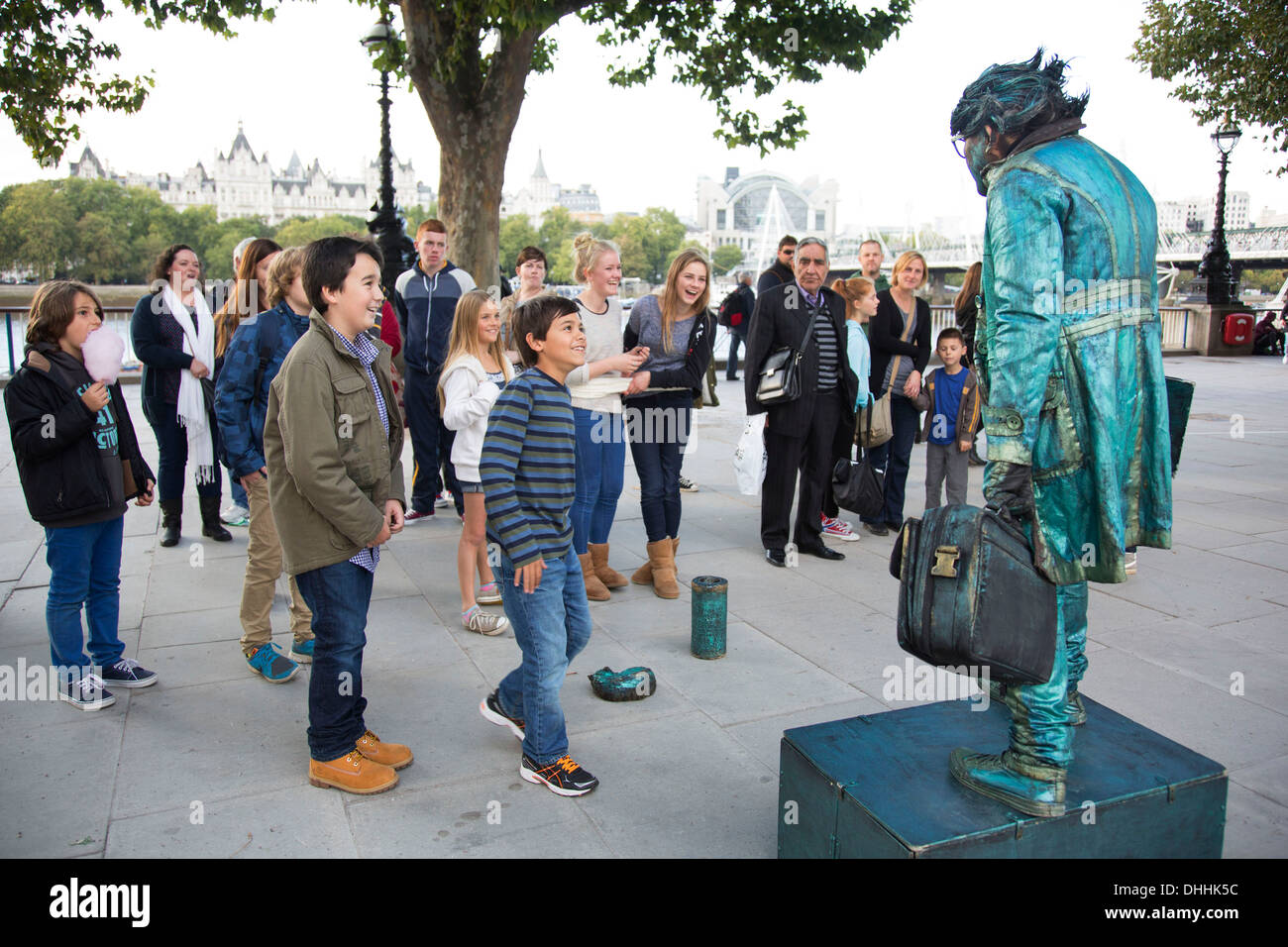 Living statue artist / street performer on the South Bank in London, UK ...