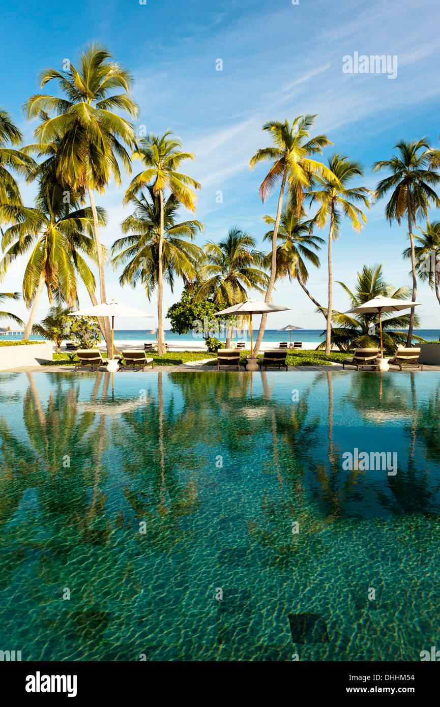 Main swimming pool at Park Hyatt Maldives Hadahaa, Gaafu Alifu Atoll ...