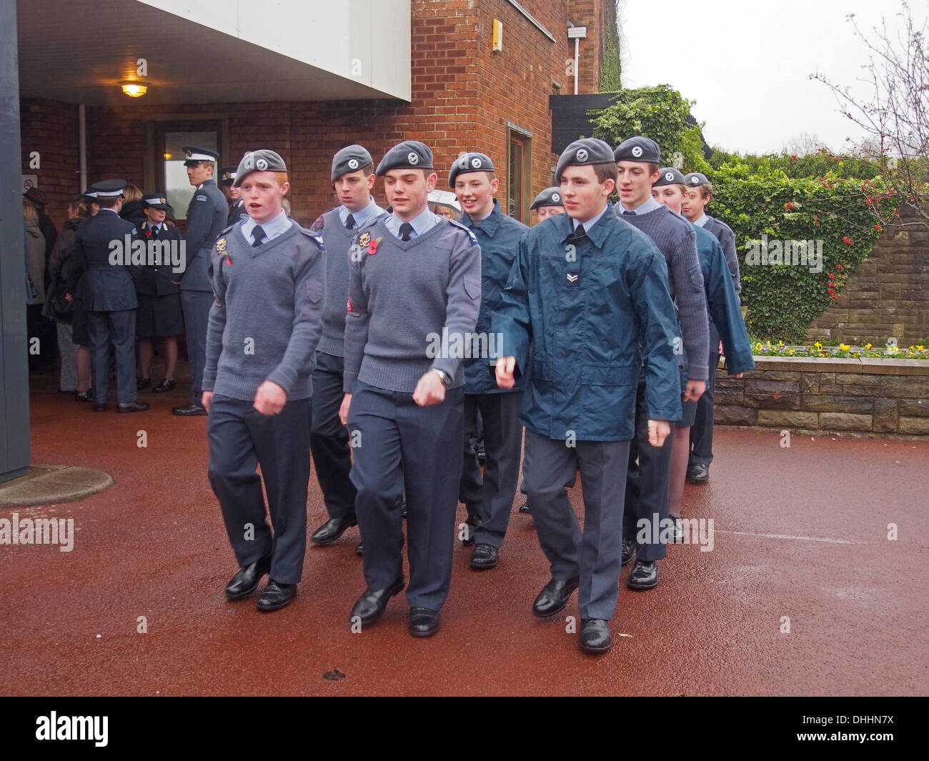 LYTHAM ST ANNES, UK 11TH November 2013. Large crowds of mourners and ...