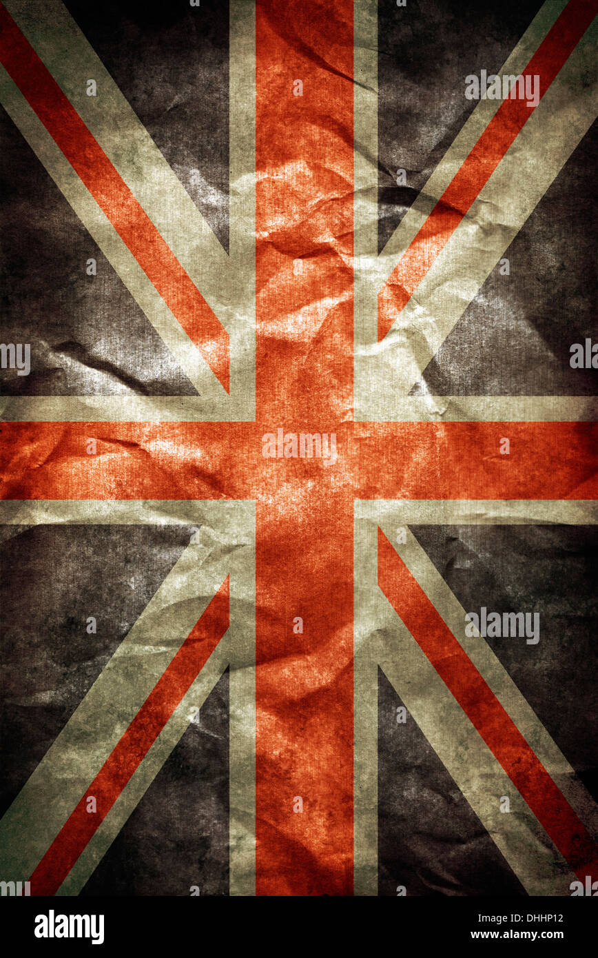 UK flag grunge style Stock Photo - Alamy