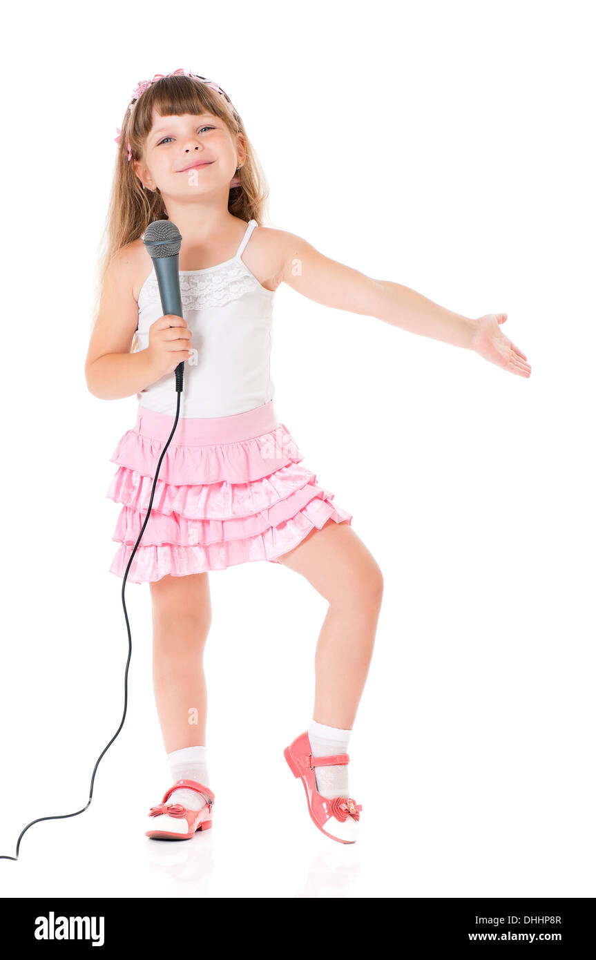 Singing girl with mic hi-res stock photography and images - Alamy