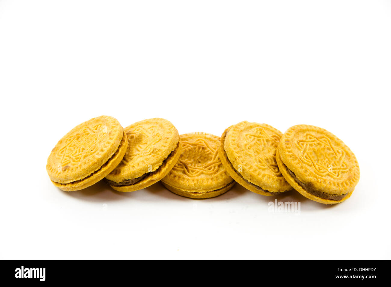 Fresh Baked Biscuits on white background Stock Photo - Alamy