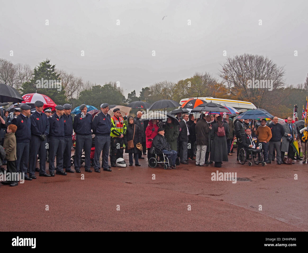 LYTHAM ST ANNES, UK 11TH November 2013. Large crowds of mourners and ...