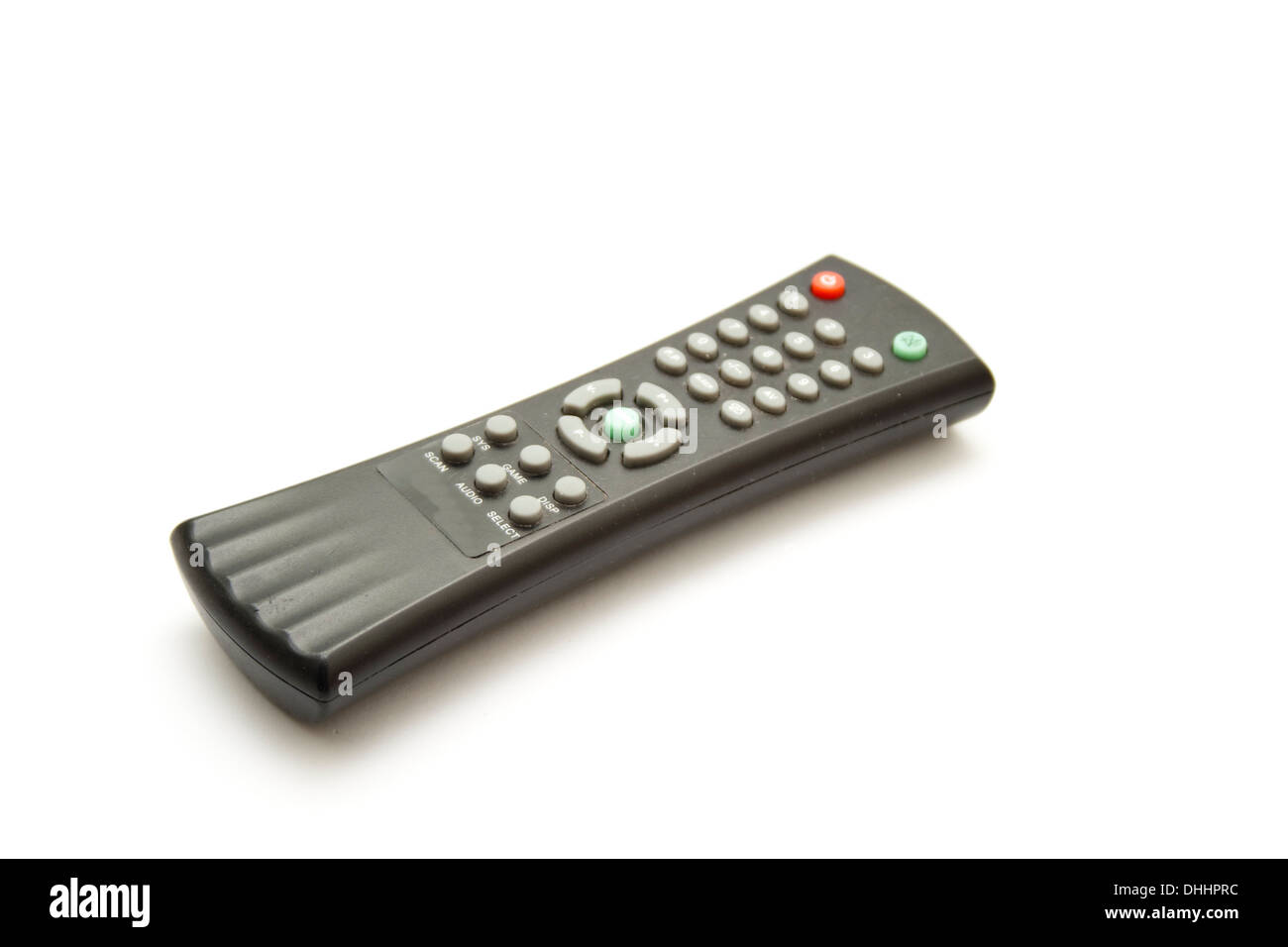 Black Remote Control on white background Stock Photo - Alamy