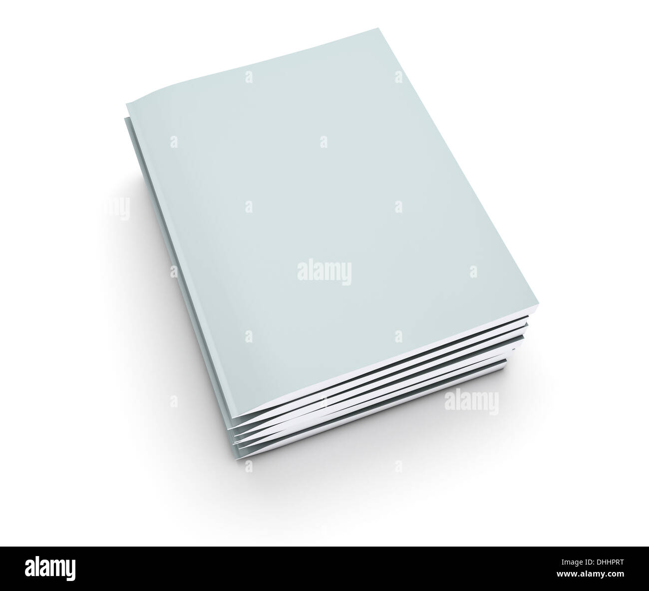 Stack of magazines isolated on white background Stock Photo - Alamy