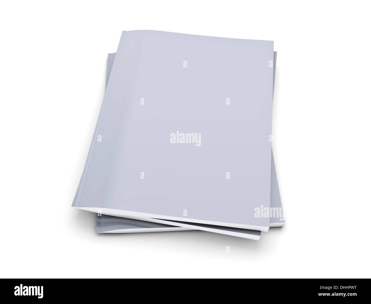 Stack of grey notebook isolated on white background Stock Photo - Alamy