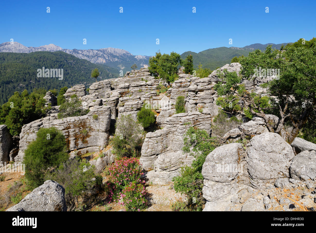 Sedimentary rocks, Taurus Mountains, Köprülü Canyon National Park ...