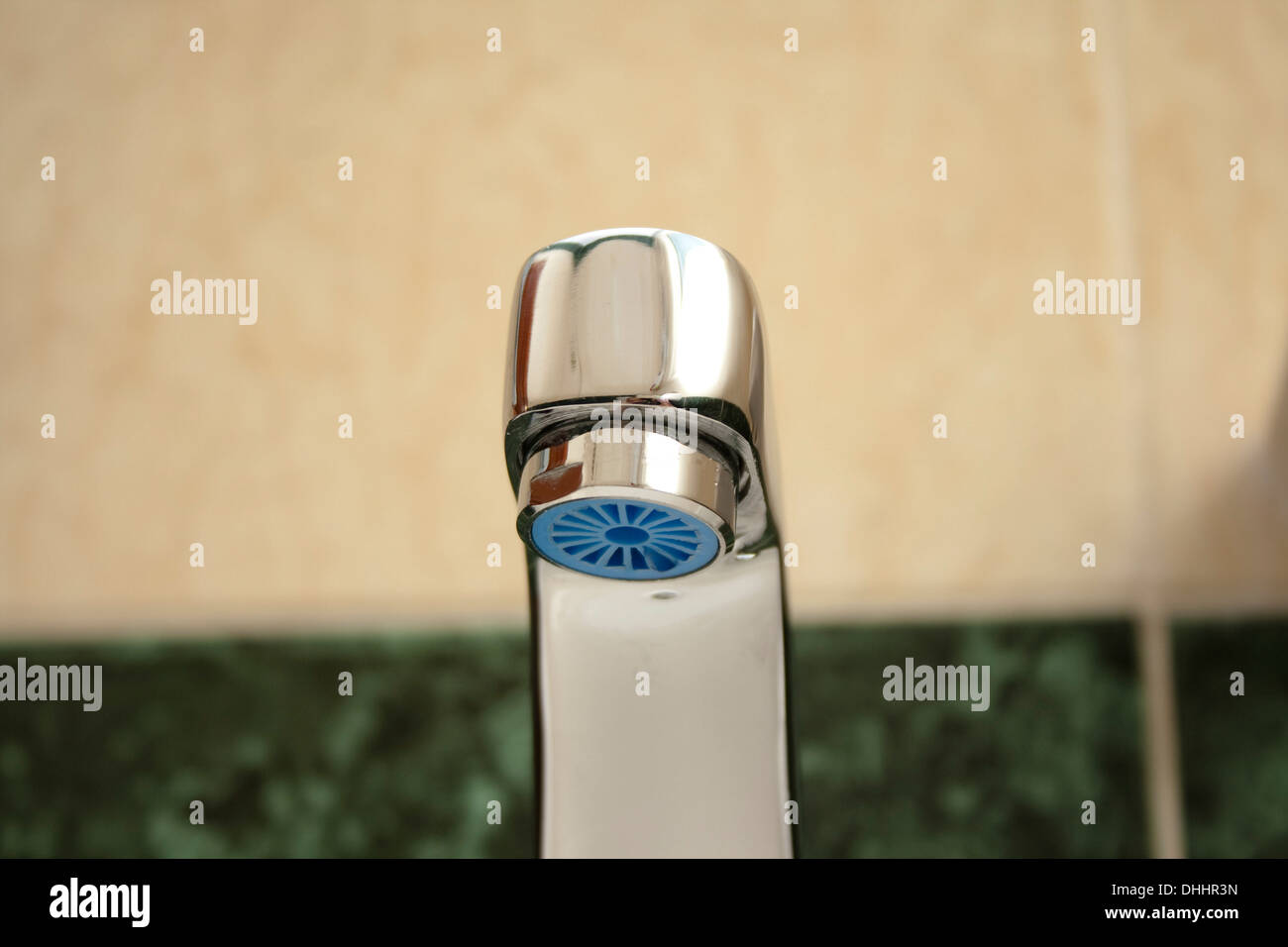 Silver Water Tap in the Bathroom Stock Photo - Alamy