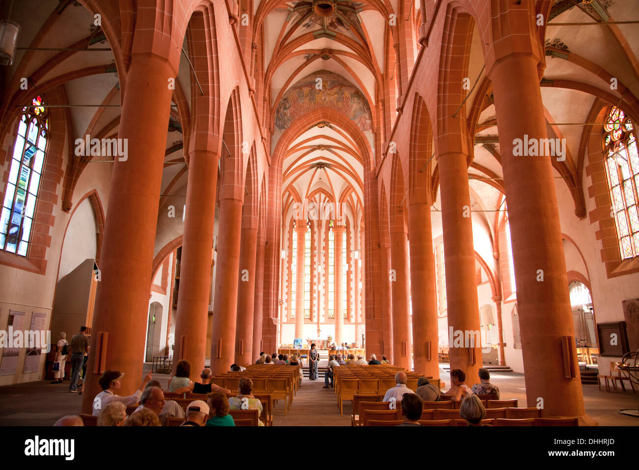 Interior of Heiliggeistkirche, Church of Holy Spirit, Heidelberg, Baden ...