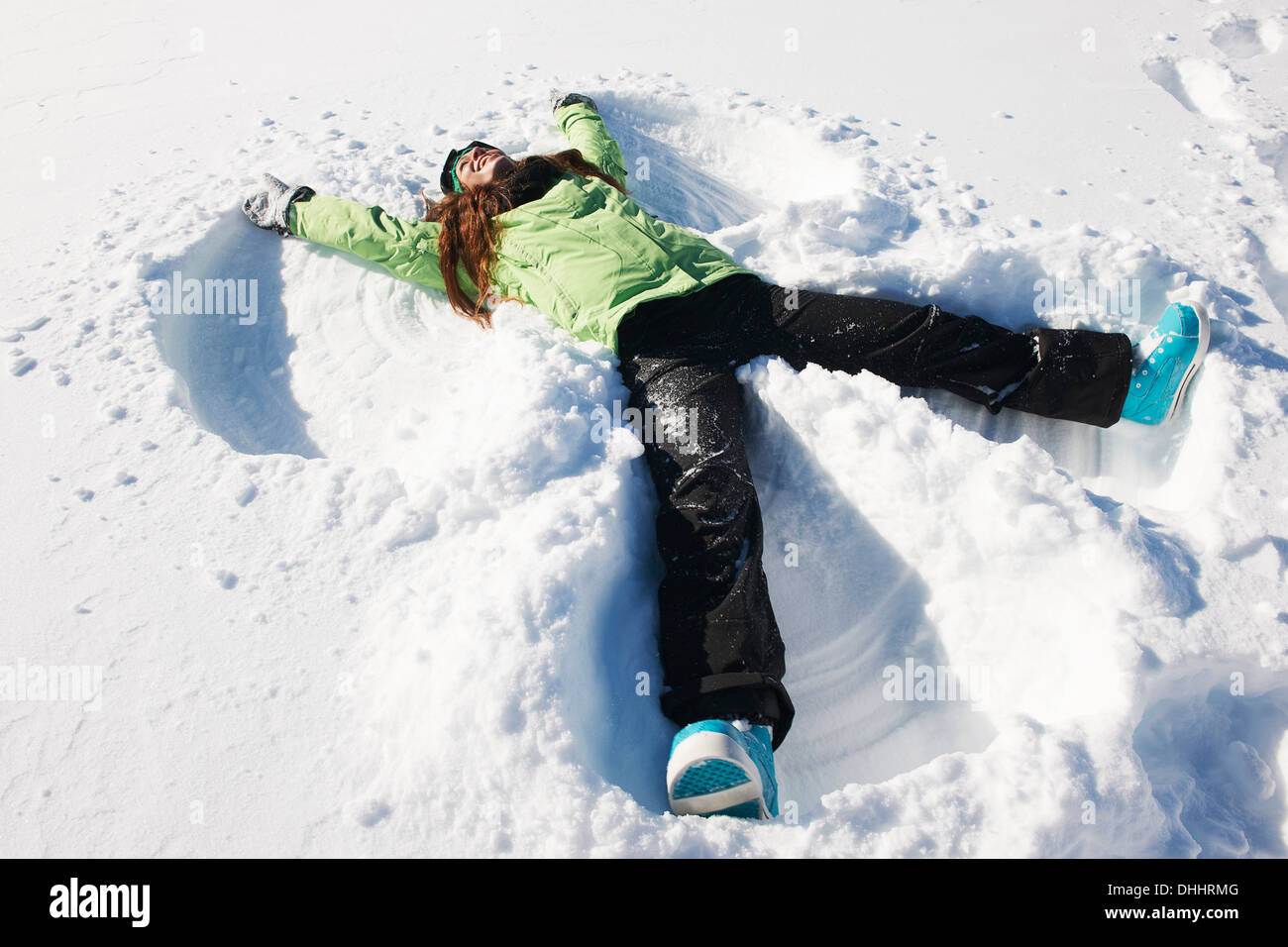 Snow angel adult hi-res stock photography and images - Alamy
