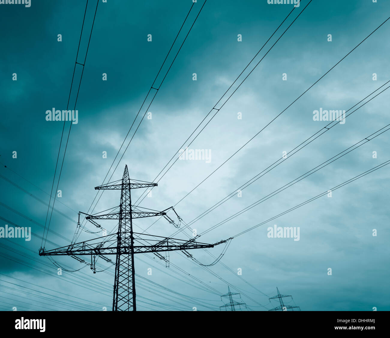 High voltage electricity pylon Stock Photo - Alamy