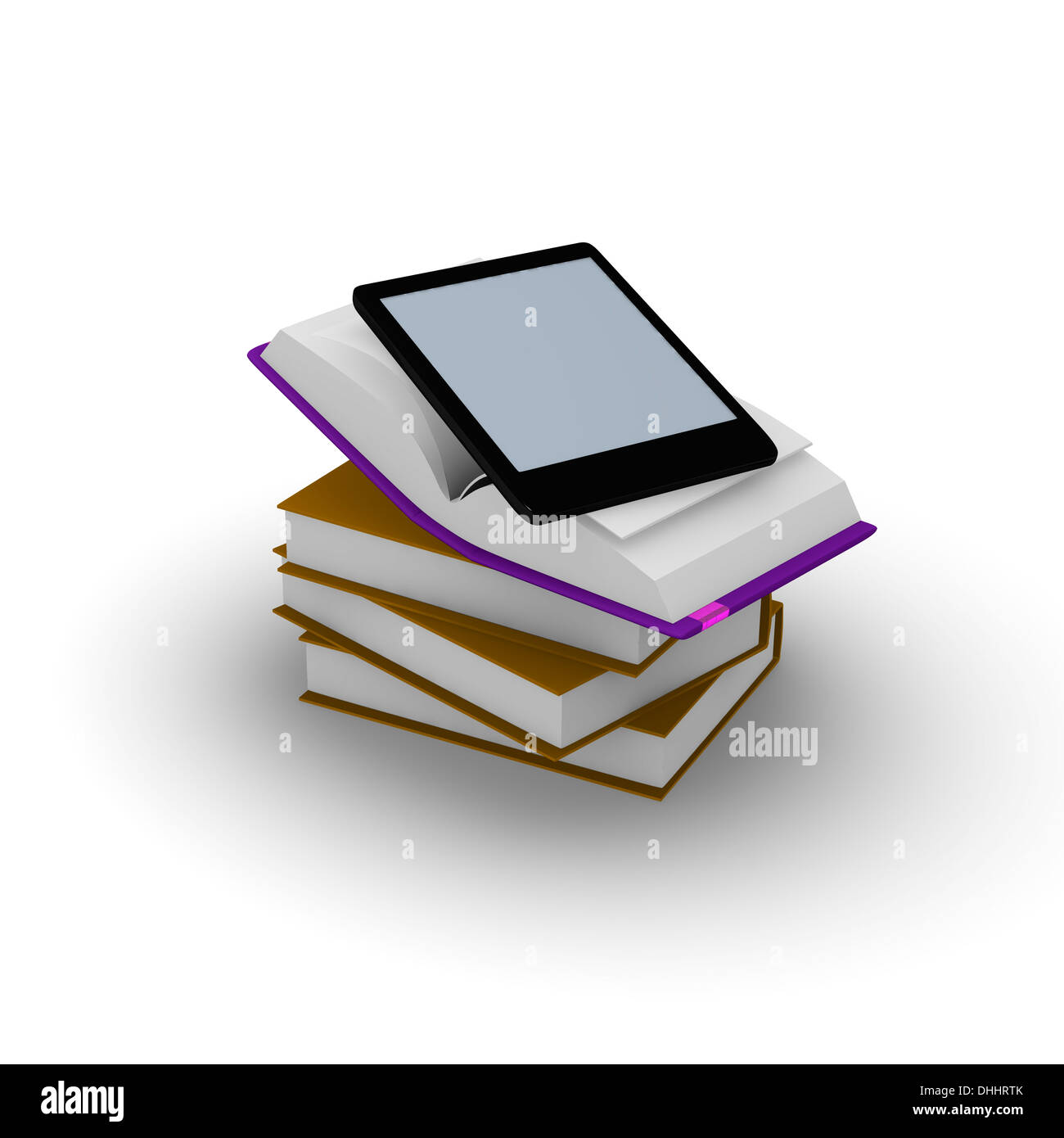 Computer on stacked books hi-res stock photography and images - Alamy
