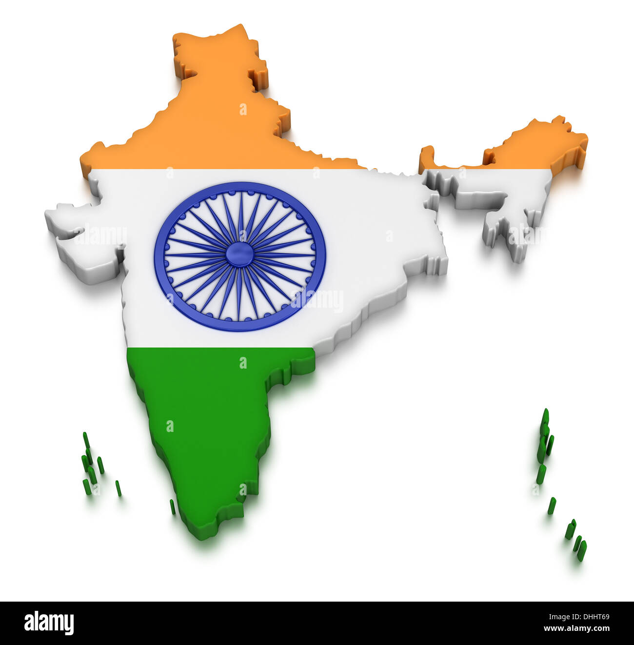 India 3d physical map hi-res stock photography and images - Alamy