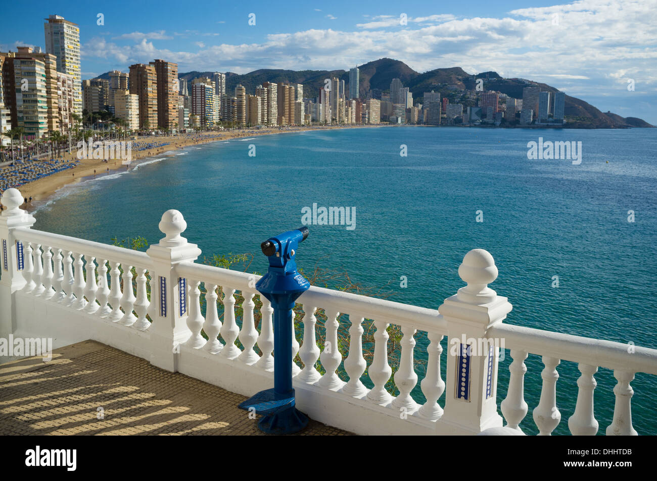 Benidorm bay as seen from one of its landmark viewpoints Stock Photo ...