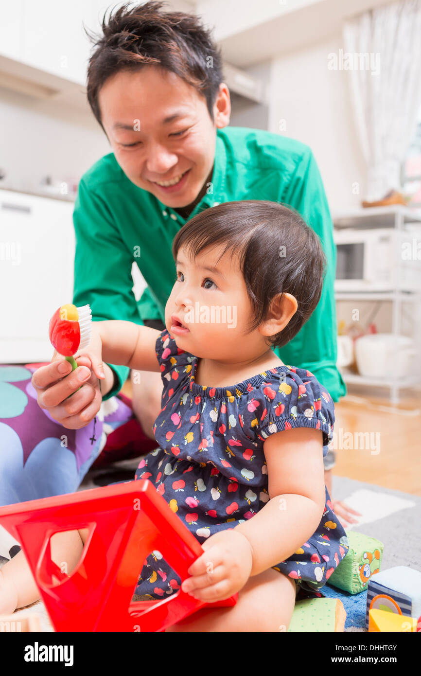 Father teaching baby hi-res stock photography and images - Alamy