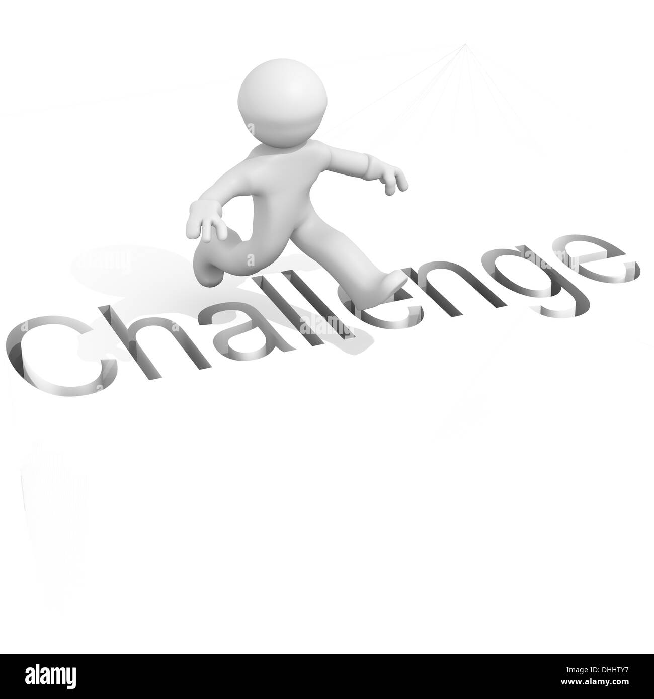 3d man jumping to the next challenge Stock Photo - Alamy