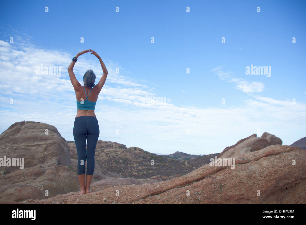 Hands raised above head hi-res stock photography and images - Alamy
