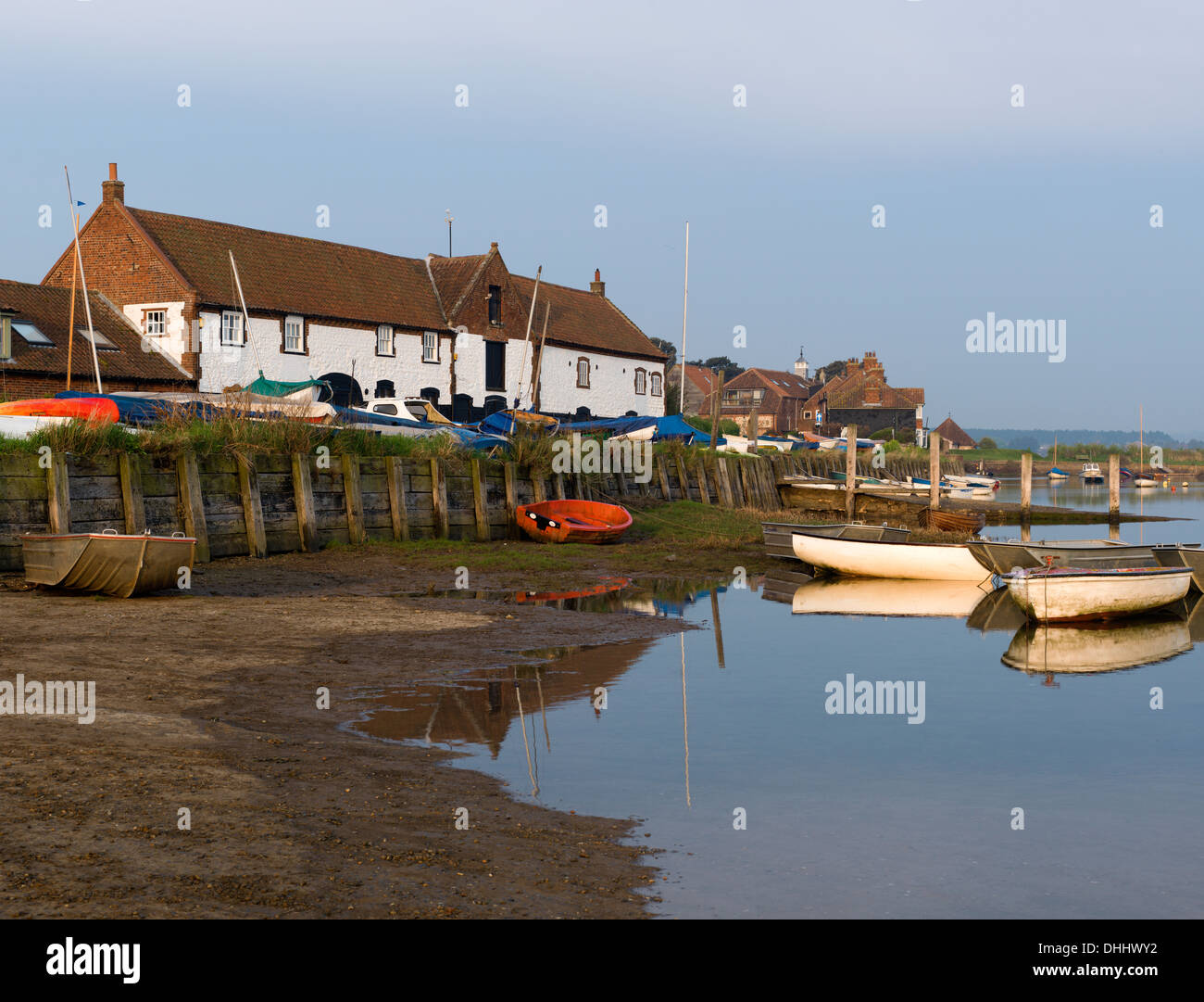 A summer morning at Burnham Overy Staithe, Norfolk, England Stock Photo ...