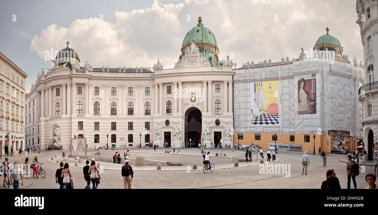 View of Alte Hofburg at square Michaelerplatz, Vienna, Austria, Europe ...