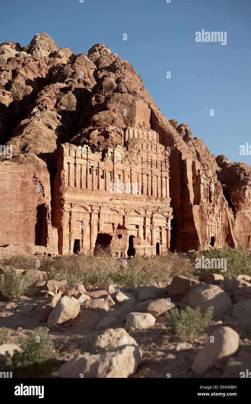 Palace tomb in the sunlight, Petra, UNESCO world herritage, Wadi Musa ...