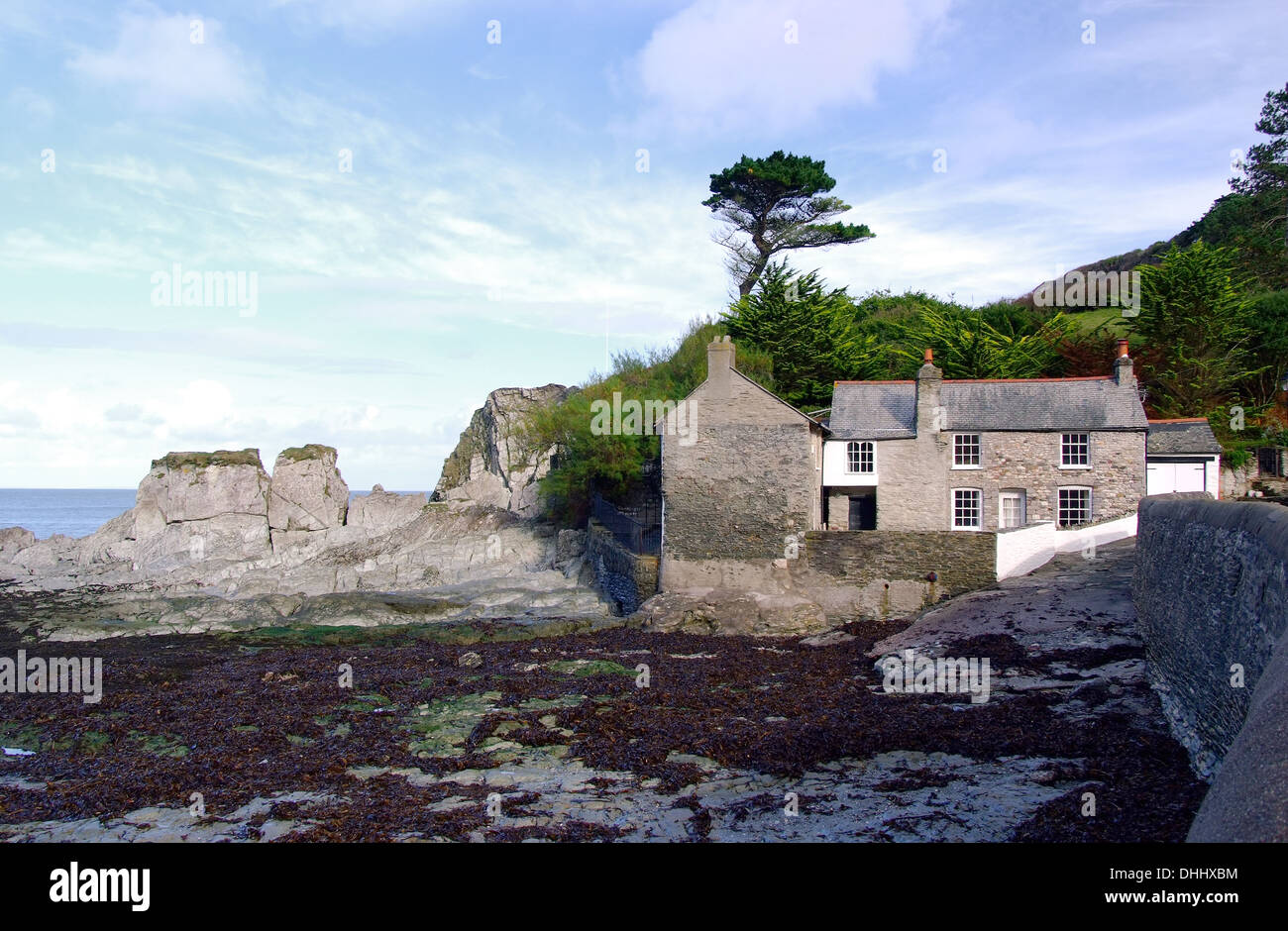 lee village devon Stock Photo - Alamy