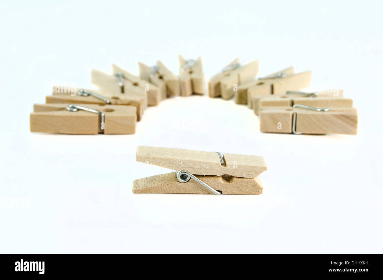 Clothes pin on a white background Stock Photo - Alamy